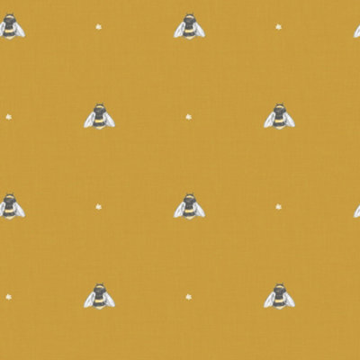 Bumble Bee Wallpaper In Mustard | DIY at B&Q