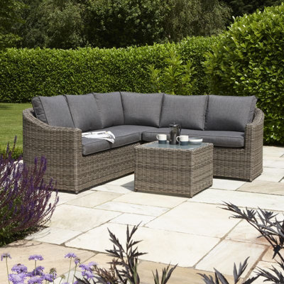 Bunbury Corner Set - L77 x W77 x H45 cm - Natural | DIY at B&Q