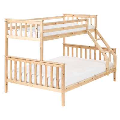 Bunk Bed Pine Wood BIERNE 90/140 x 200 cm Light Brown