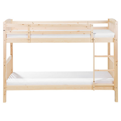 Bunk Bed Pine Wood REVIN 90 x 200 cm (EU Single) Light Brown