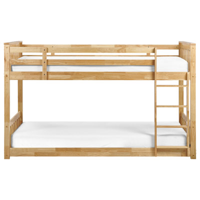 Bunk Bed Wood LAZER 90 x 200 cm (EU Single) Light Brown