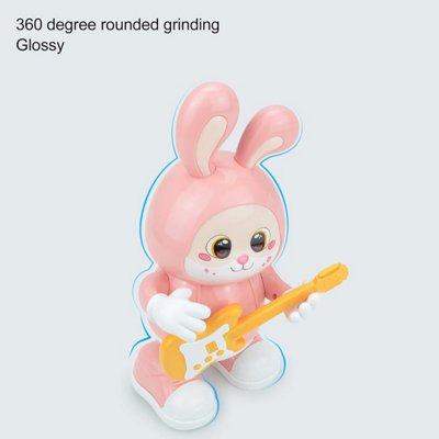 Bunny Robot Toy Solid ABS Dancing Bunny Robot LED Light Electric ...