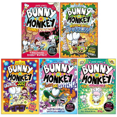 Bunny vs Monkey Set 2: Collection 5 Books Set By Jamie Smart (Bunny ...