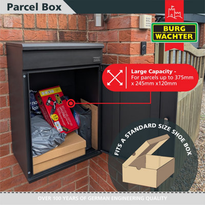 Burg-Wachter Outdoor Wall Mounted Large Secure Parcel Delivery Box