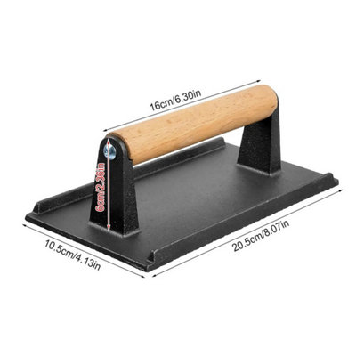 Burger Press Meat Smasher Hamburger Cast Iron Steak Griddle Accessory ...