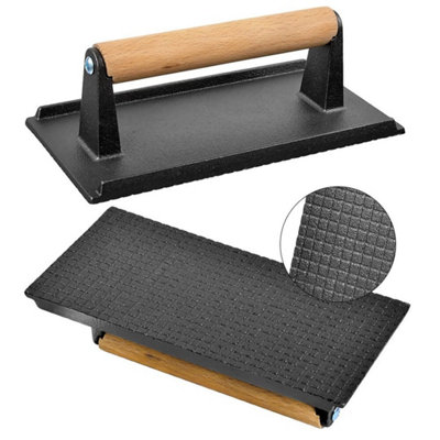 Burger Press Meat Smasher Hamburger Cast Iron Steak Griddle Accessory ...