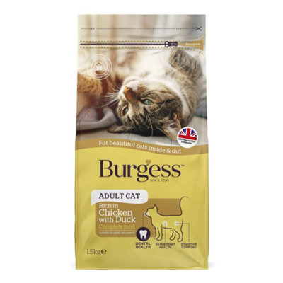 Burgess Nutritional Adult Cat Chicken and Duck Dried Food | DIY at B&Q