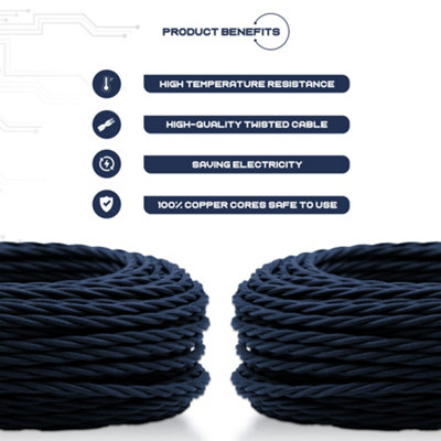 Burgundy Coloured Fabric Flex Cable 2 Core Wires 2 Core Flexible Cable ...
