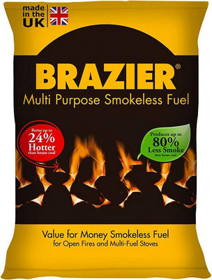 Burning Coal for Open Fires -20Kg Brazier 2x Multi Purpose Smokeless ...