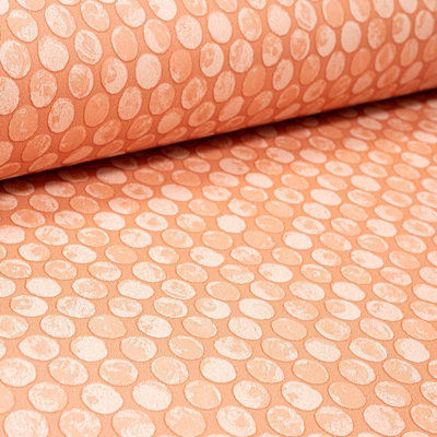 Burnt Orange Dot Wallpaper Smooth Circular Spot Geometric Pattern Paste ...