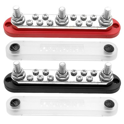 Bus Bar 300a 6 x M10 terminal. Both | DIY at B&Q