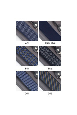 Business Mens Suspenders Non Slip Metal Clip Blue Prismatic