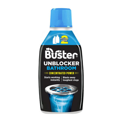 Buster Bathroom Drain Unblocker Clears Sinks Fast & Safe 600ml