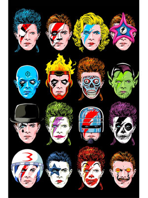 Butcher Billy Floating Heads of David Bowie 61 x 91.5cm Maxi Poster