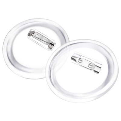 Button Badges Kit with Pins 100 Sets Acrylic 58 mm