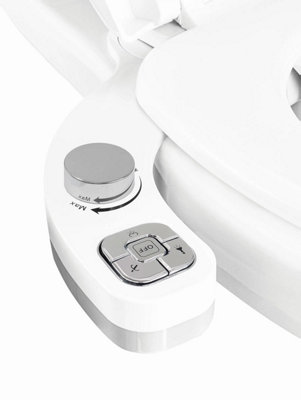 Button Bidet , Dual Nozzle Toilet Attachment