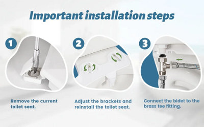 Button Bidet , Dual Nozzle Toilet Attachment