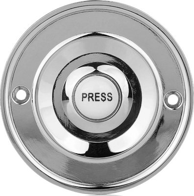 Byron 2207P1BC Wired Round Door Bell Push Button Polished Chrome ...