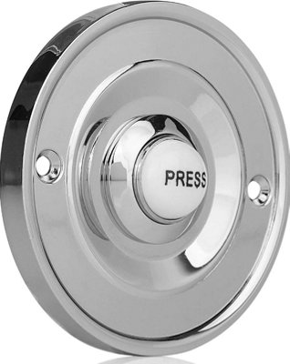 Byron 2207P1BC Wired Round Door Bell Push Button Polished Chrome ...