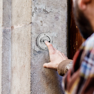 Byron 2207P1BC Wired Round Door Bell Push Button Polished Chrome ...