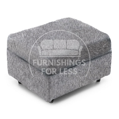 Byron Dundee Fabric Light Grey Footstool Sofa Accessory