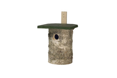 C J Wildlife National Trust Birch Log Nest Box 32mm Hole