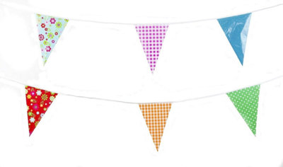 C1003 Multi Coloured and Design Shabby Chic Vintage Print Bunting 10m ...