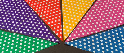 C1015 Polka Dot Bunting with Orange String 10m with 20 Pennants