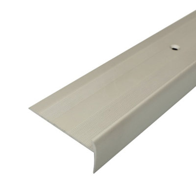 C27 44 x 20.5mm Anodised Aluminium LVT Stair nosing Edge Profile For ...