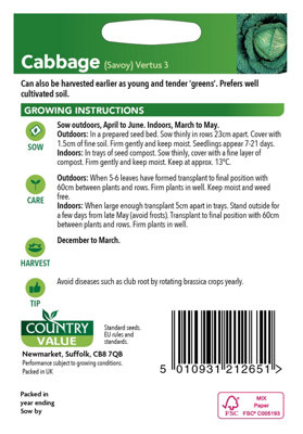 Cabbage (Savoy) Vertus 3 by Country Value