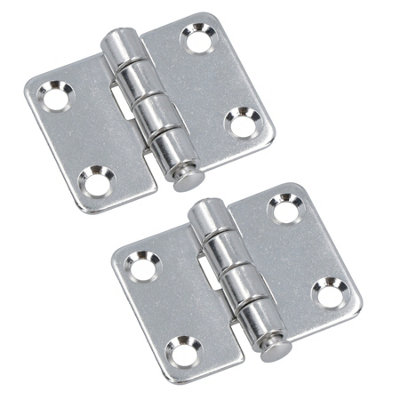 CABIN DOOR HINGES 2 PACK STAINLESS STEEL BOAT YACHT MOTOR HOME LOCKER ...