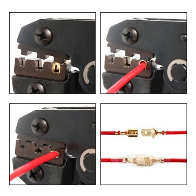 Cable Crimper Non insulated Electrical Ferrule Ratchet Wire Plier ...