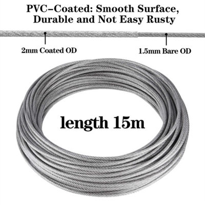 Cable Railing Kit Wire Rope Kit Fence Wire Roll Kit Vine Eyes
