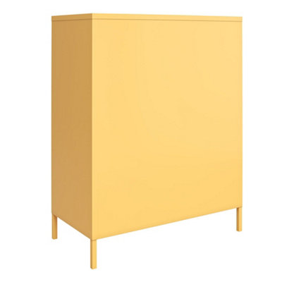 Cache Metal Locker Cabinet with 2 Doors Yellow