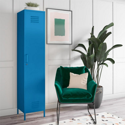 Cache Single Metal Locker with Storage Blue