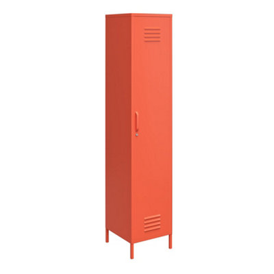 Cache Single Metal Locker with Storage Orange