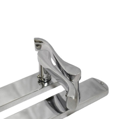 Cadenza Door Handles on Backplate Chrome Scroll Tubular Latch Set