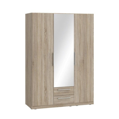 CADIXO Sliding Door Wardrobe with Mirror Modern Bedroom Storage Hanging ...