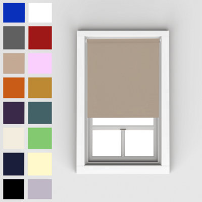 Caecus Blinds Blackout Roller Blind Cappuccino 120cm
