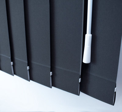 Caecus Blinds Dimout Patterned Vertical Blind Complete 240cm 240cm Drop ...