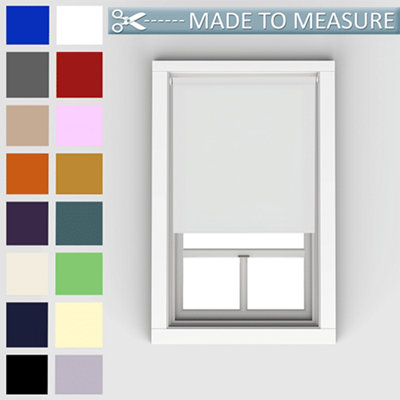 Caecus Blinds Made to Measure Blackout Roller Blind White 240cm | DIY at B&Q