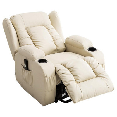 Caesar Dual Motor Electric Rise Recliner Bonded Leather Armchair ...