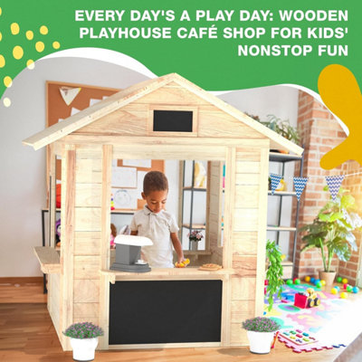 Cafe Shop Playhouse Market Stall Play Shop Outdoor Indoor Playhouse for Imaginative Play