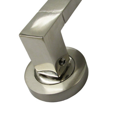 Cafri Line Door Handle Modern Satin Nickel Lever on Rose Internal Doors ...
