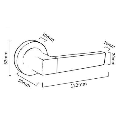 Cafri Line Door Handle Modern Satin Nickel Lever on Rose Internal Latch ...