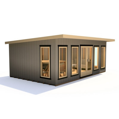 Cali 20 x 12 Feet Pent 1 Garden Office - OSB/MDF - L456 x W616.7 x H246 ...