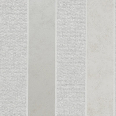 Calico Stripe Wallpaper In Neutral | DIY at B&Q