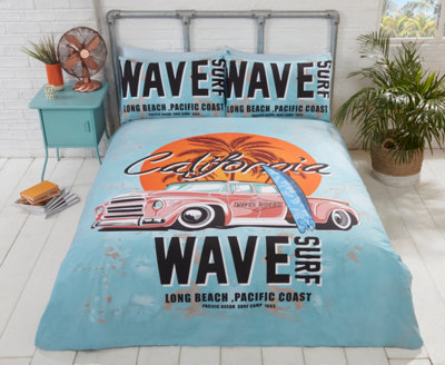 California Beach Design Duvet Set Single | DIY at B&Q