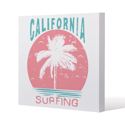 California Surfing (Canvas Print) / 127 x 127 x 4cm
