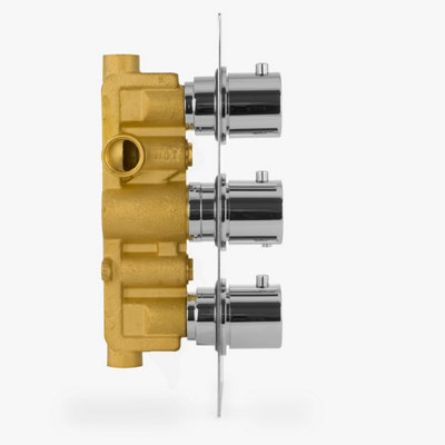 Calla Round Concealed Thermostatic Shower Valve Mixer Set - Shower Head ...